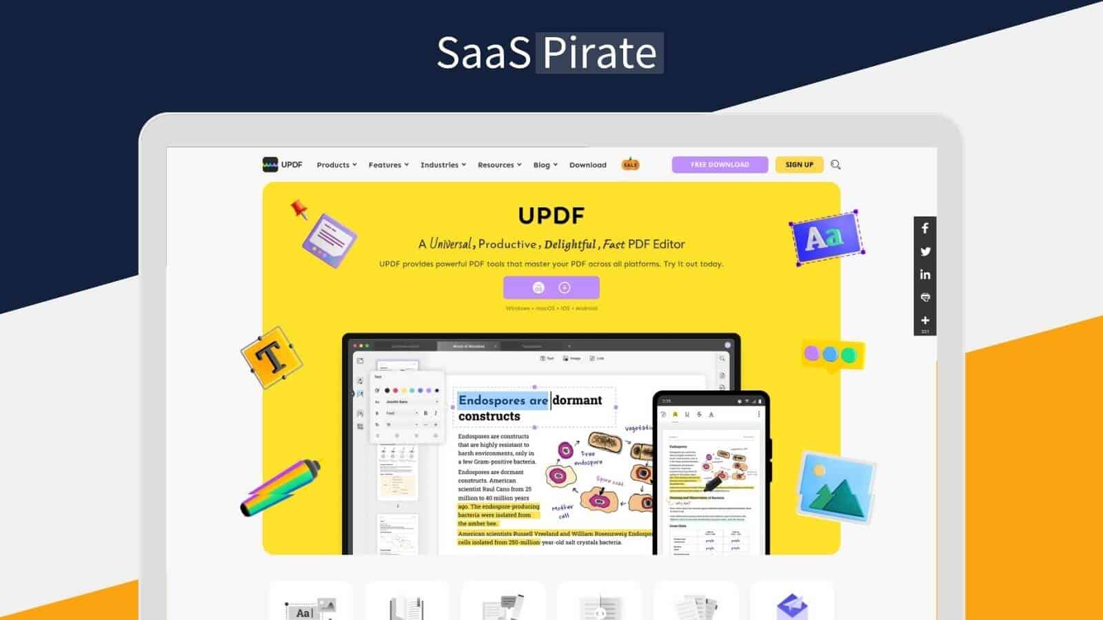 UPDF Lifetime Deal - PDF Editor & Converter | SaaSPirate