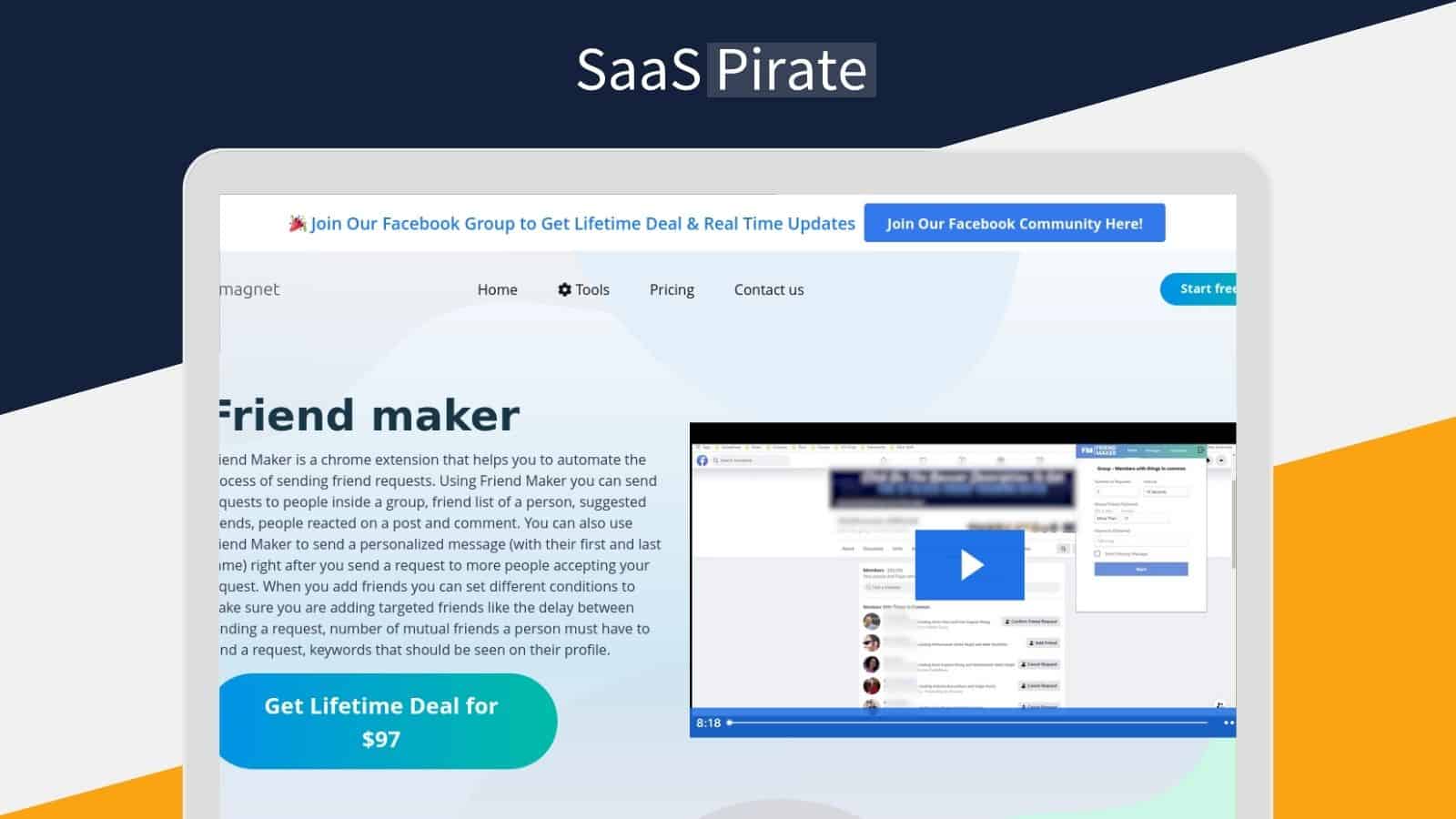 Friend Maker Lifetime Deal, Review, & Discount - SaaSPirate