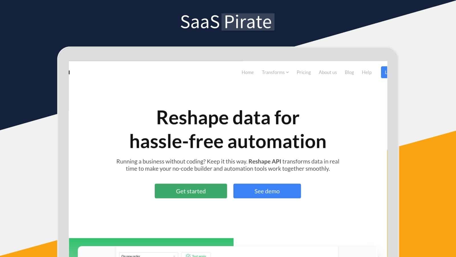 Reshape Api Lifetime Deal And Review Reshape Data Saaspirate