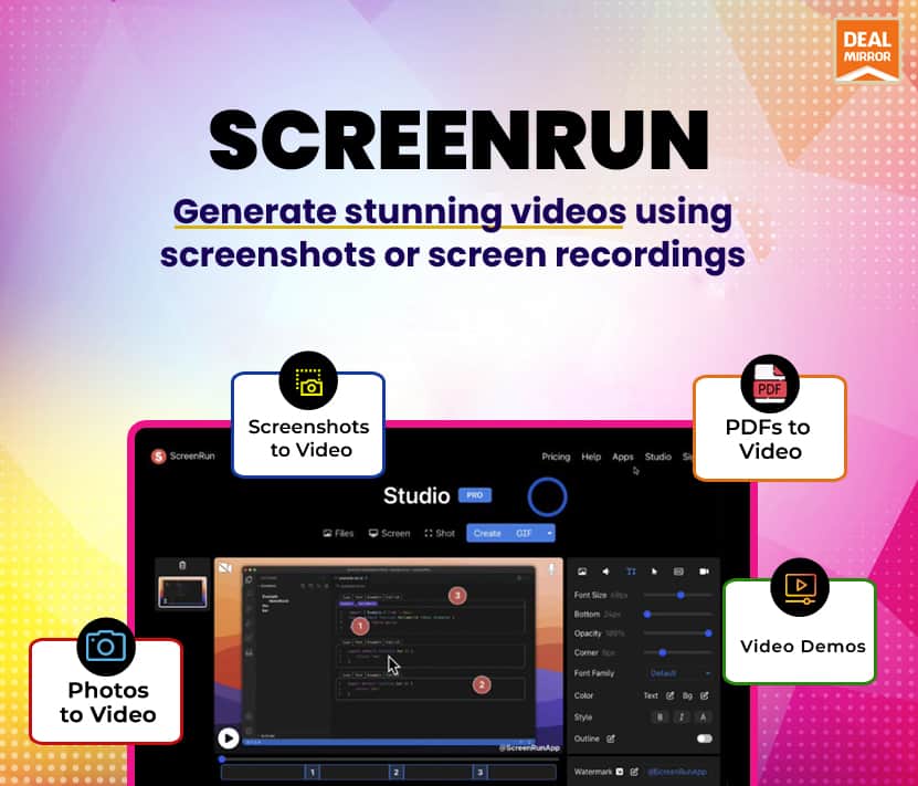Screenrun Lifetime Deal - Video Editing Software Tool