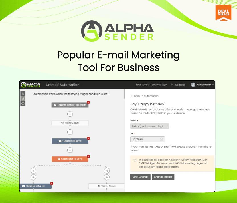 Alpha Sender Lifetime Deal - Ai Email Marketing Software