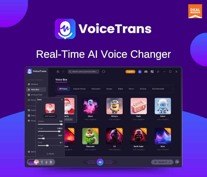 Fineshare Voicetrans Lifetime Deal - Ai Voice Changer Software