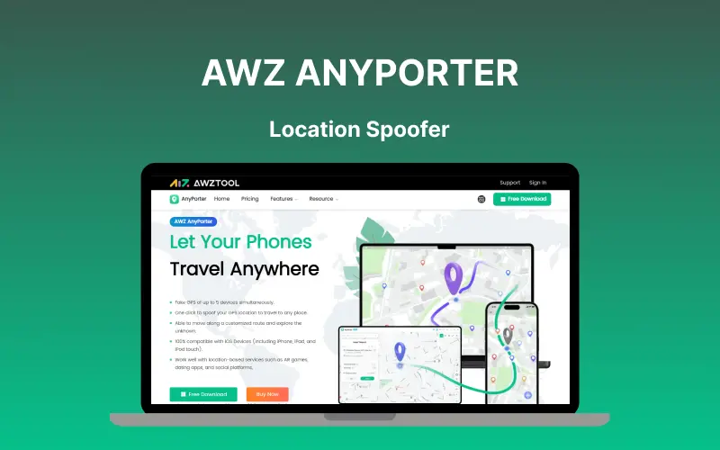 Awz Anyporter Lifetime Deal - Gps Spoofing Software Tool