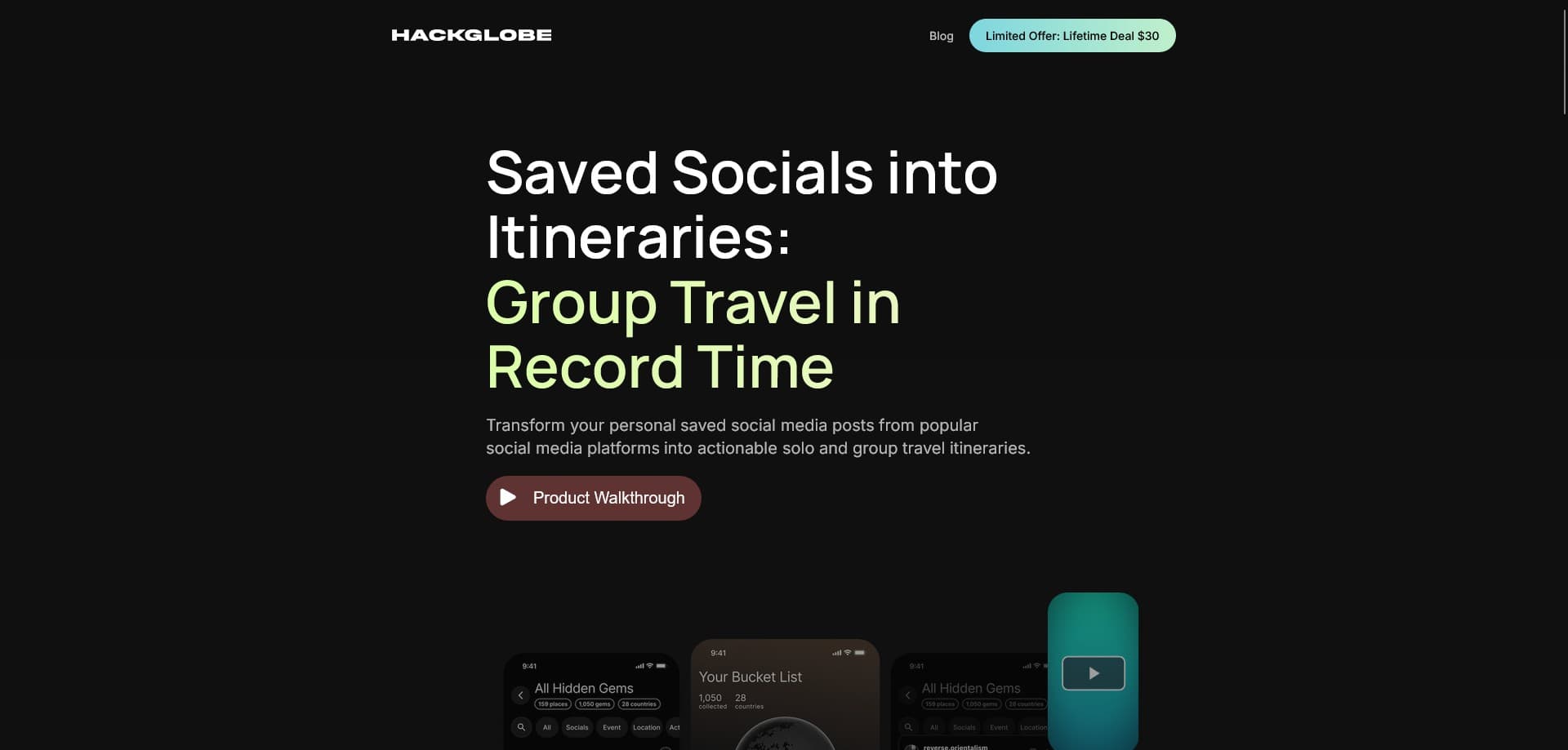 Hackglobe Lifetime Deal - Social Feeds into Epic Journeys