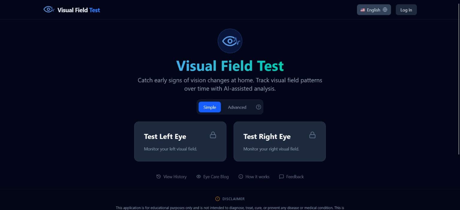 Visual Field Test Discount Deal - Detect Blind Spots Online