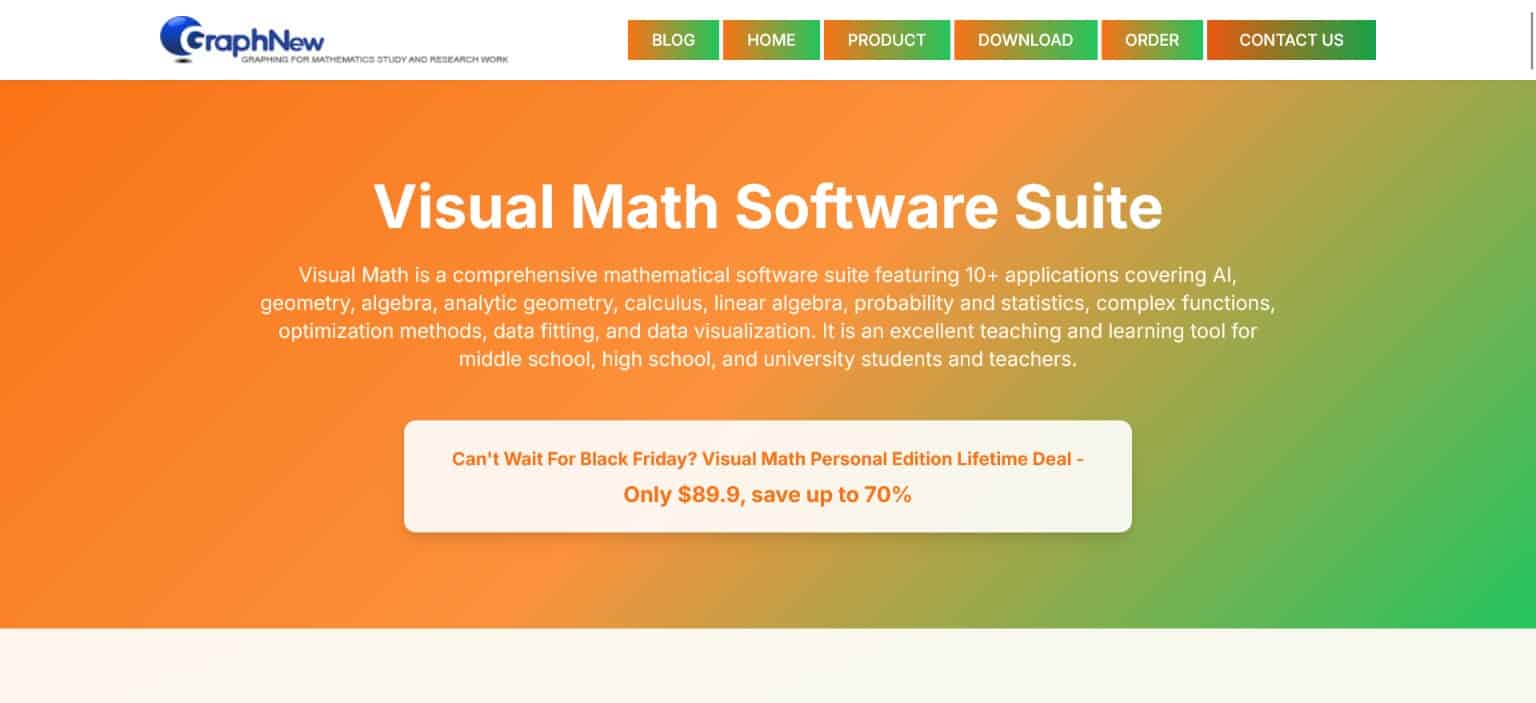Visual Math Lifetime Deal - AI Mathematical Software Suite